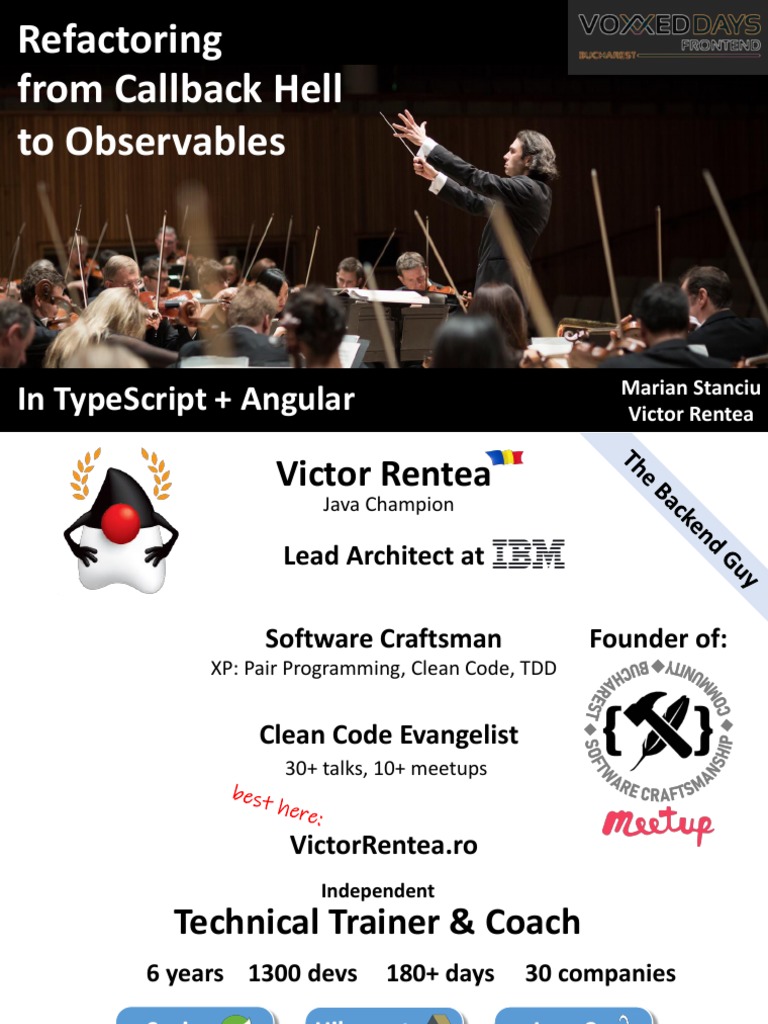 Refactoring From Callback Hell To Observables: in Typescript + Angular | PDF | Java (Programming ...