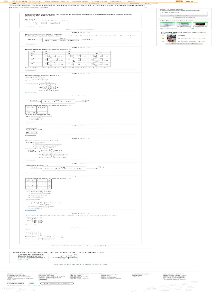 Process Systems Analysis and Control: (3rd Edition) | PDF | Textbook