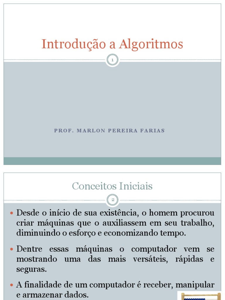 Aula 01 - Introdução A Algoritmos | PDF | Linguagem de programação ...
