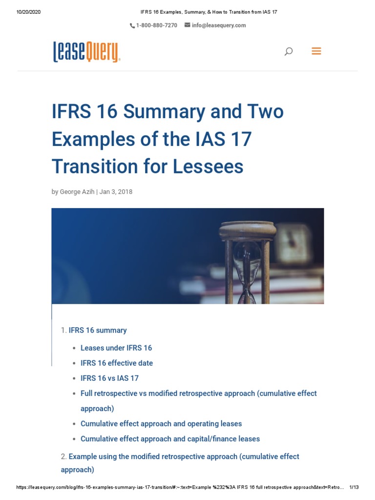 IFRS 16 Transition Guide for Lessees | PDF | International Financial ...
