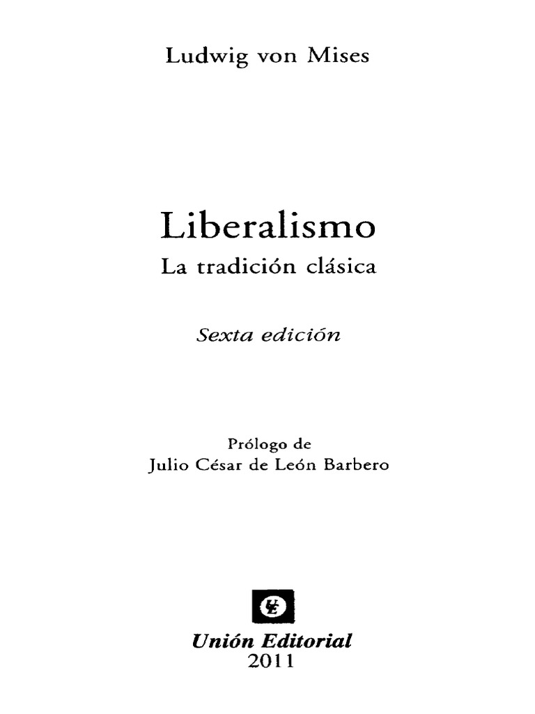 Liberalismo Ludwig Von Mises | PDF | Liberalismo | Socialismo