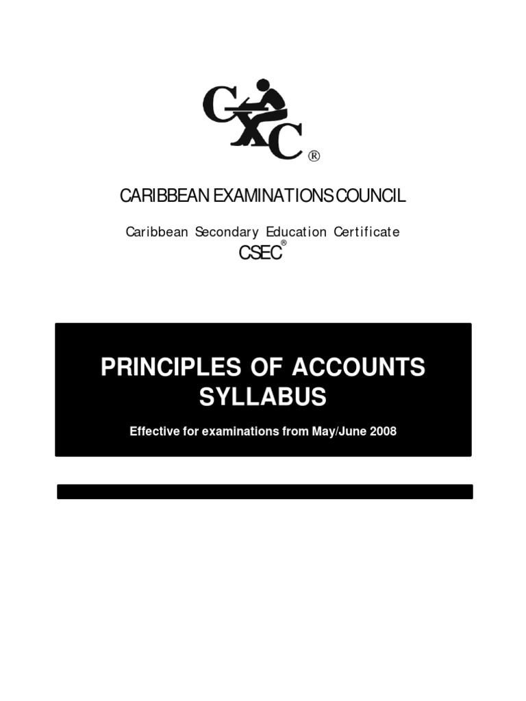 CSEC Principles of Accounts | PDF | Business | Finance & Money Management