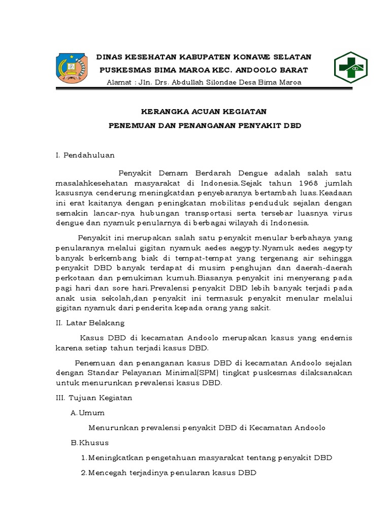 Penanganan Penyakit DBD di Andoolo | PDF | Kesehatan Holistik | Sains & Matematika
