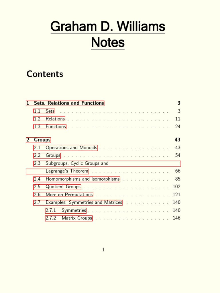 Graham D. Williams | PDF | Function (Mathematics) | Group (Mathematics)