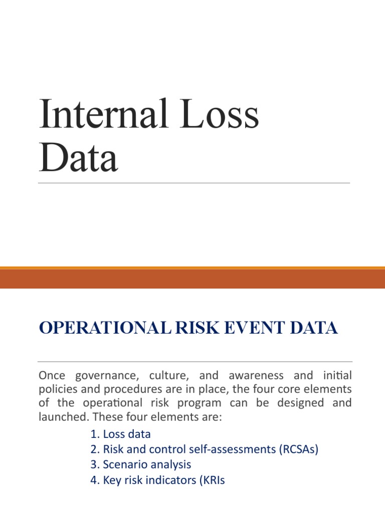 Internal Loss Data Collection for OR | PDF | Operational Risk | Risk