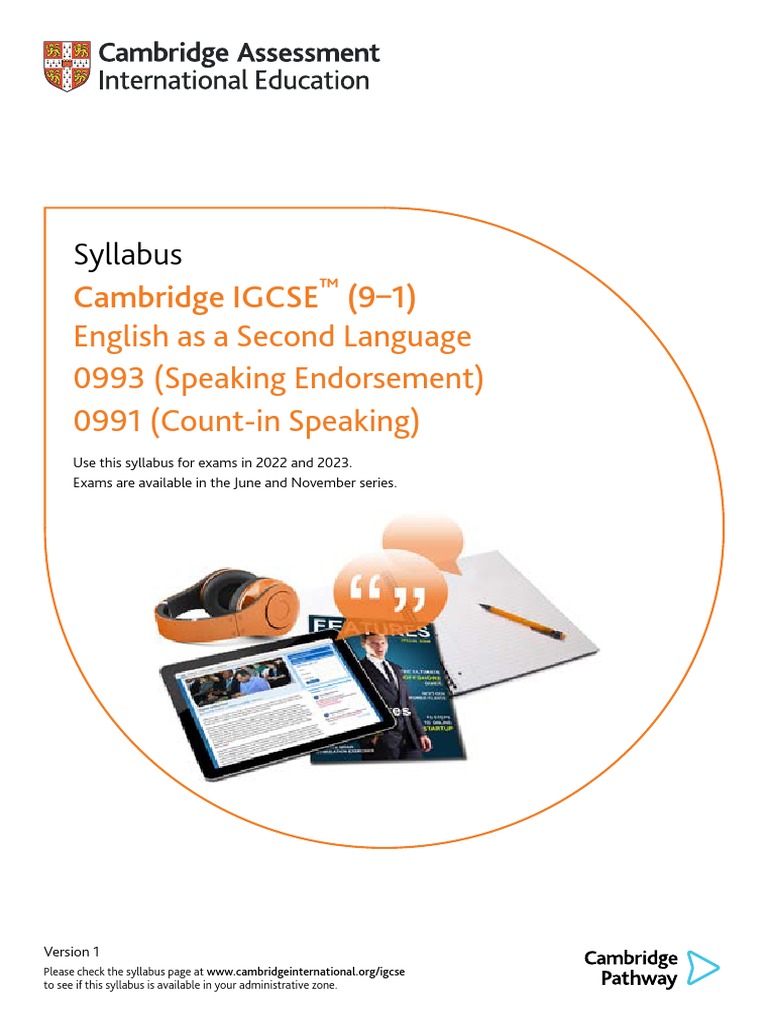 Syllabus: Cambridge IGCSE (9-1) English As A Second Language 0993 ...