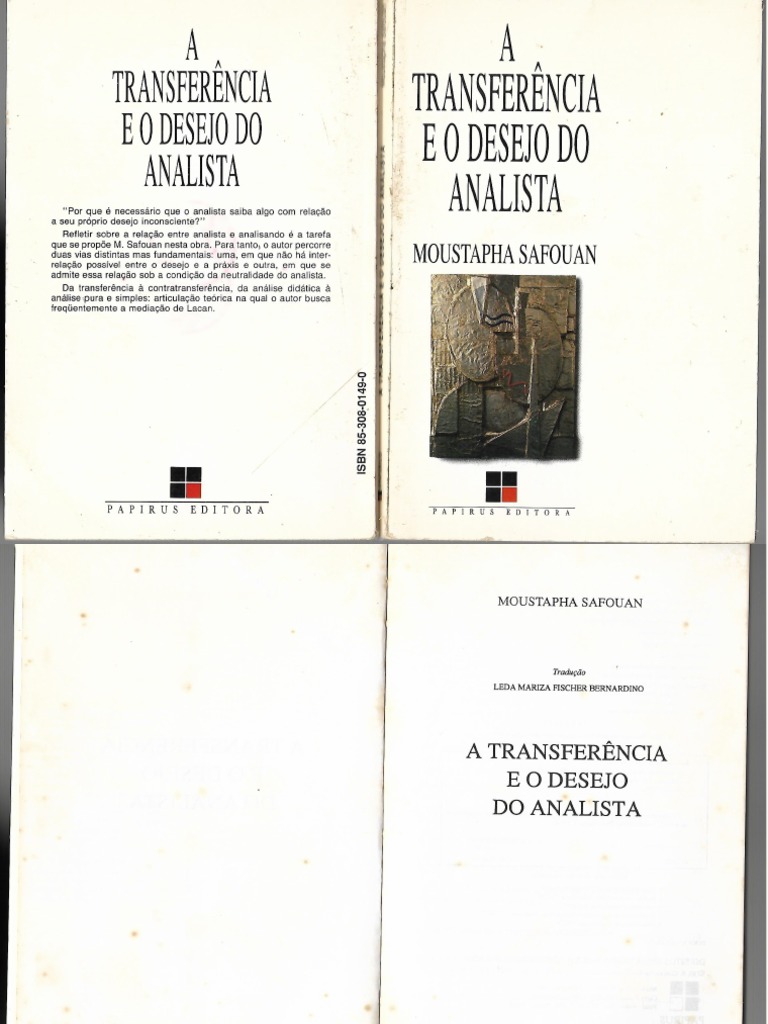 Saphuan, Mustapha. A Transferência e o Desejo Do Analista | PDF