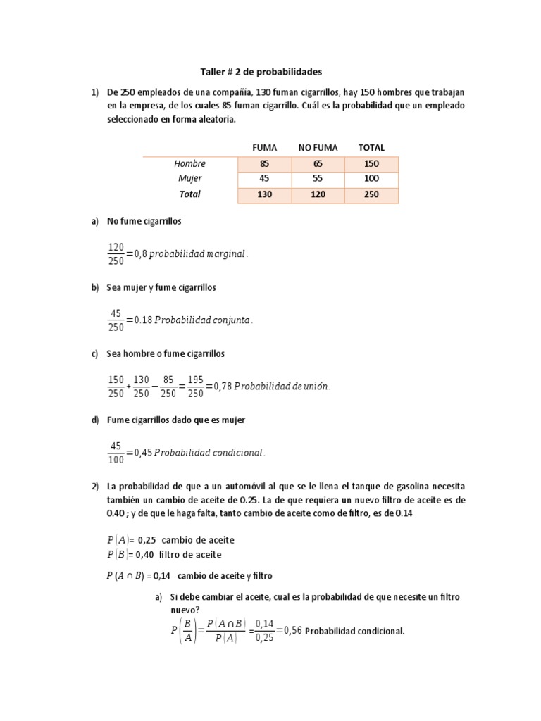 Ejercicio de Probabilidad #2 | PDF | Probabilidad | Matemáticas