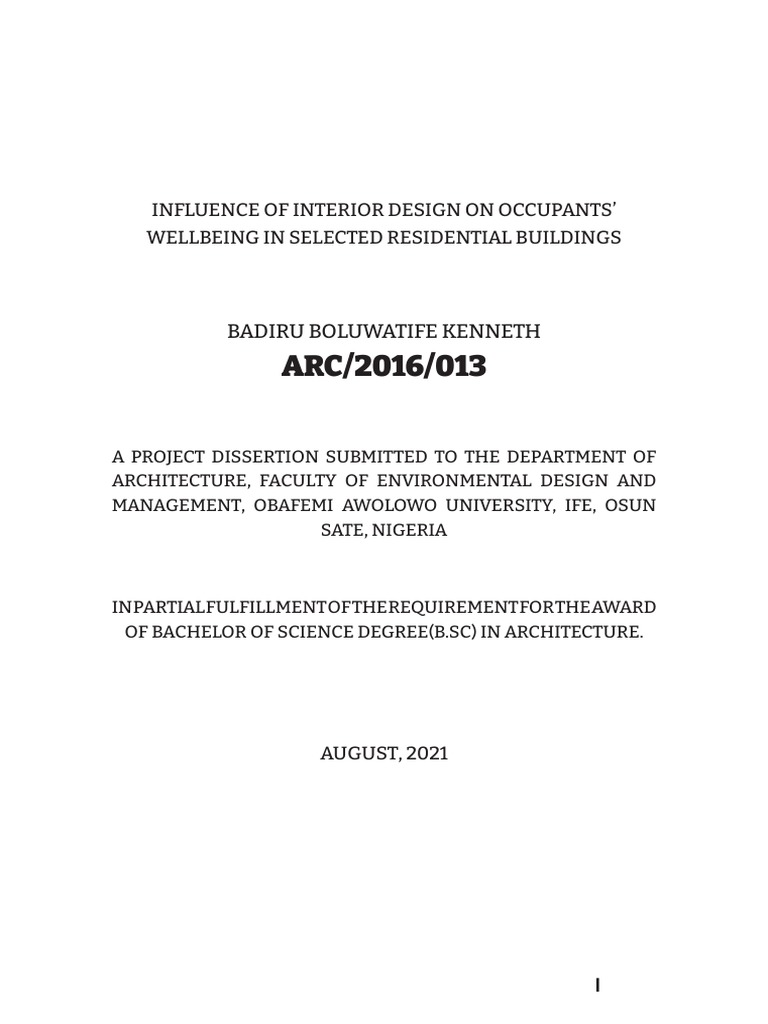 Badiru Project | Download Free PDF | Health Care | Well Being