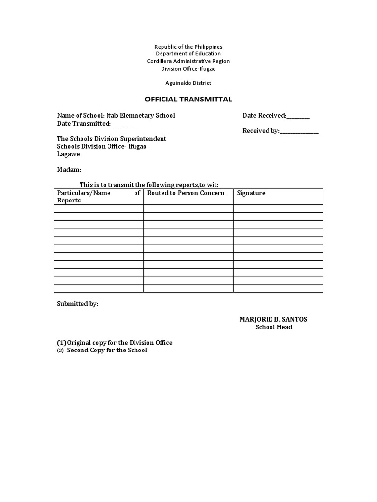 Transmittal 2021 | PDF