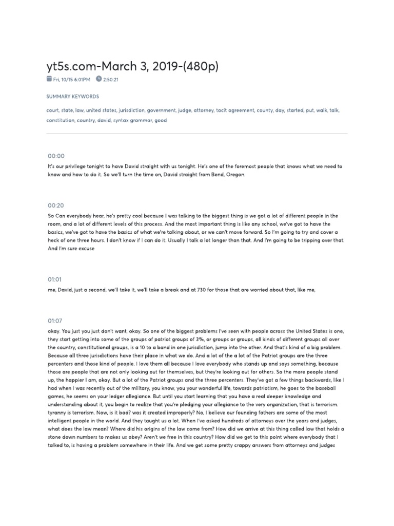 David Lester Straight Trascript V1 W Timestamps | PDF