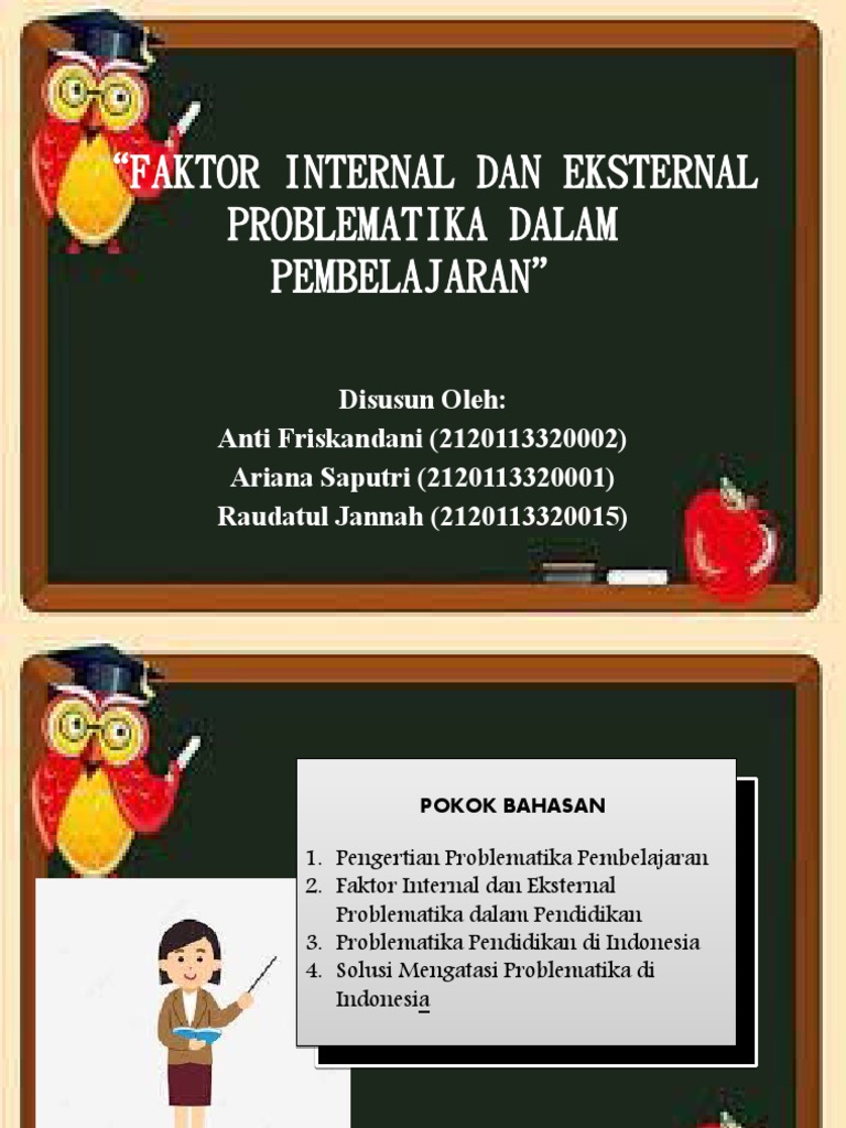 Faktor Internal Dan Eksternal Problematika | PDF