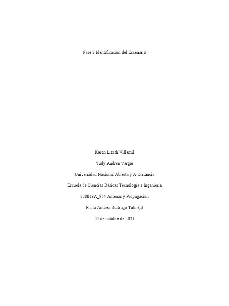 Fase 2 Identificación Del Escenario | PDF | Antena (Radio) | Espectro ...
