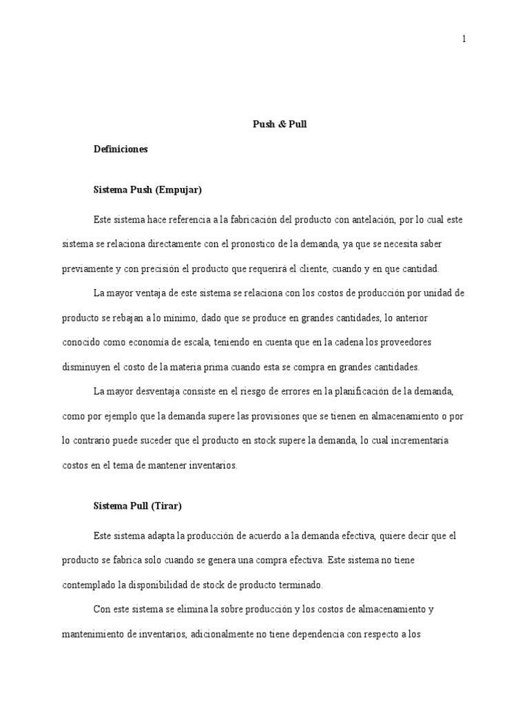 Push & Pull para Puff Mueble | PDF | Inventario | Mercado (economía)