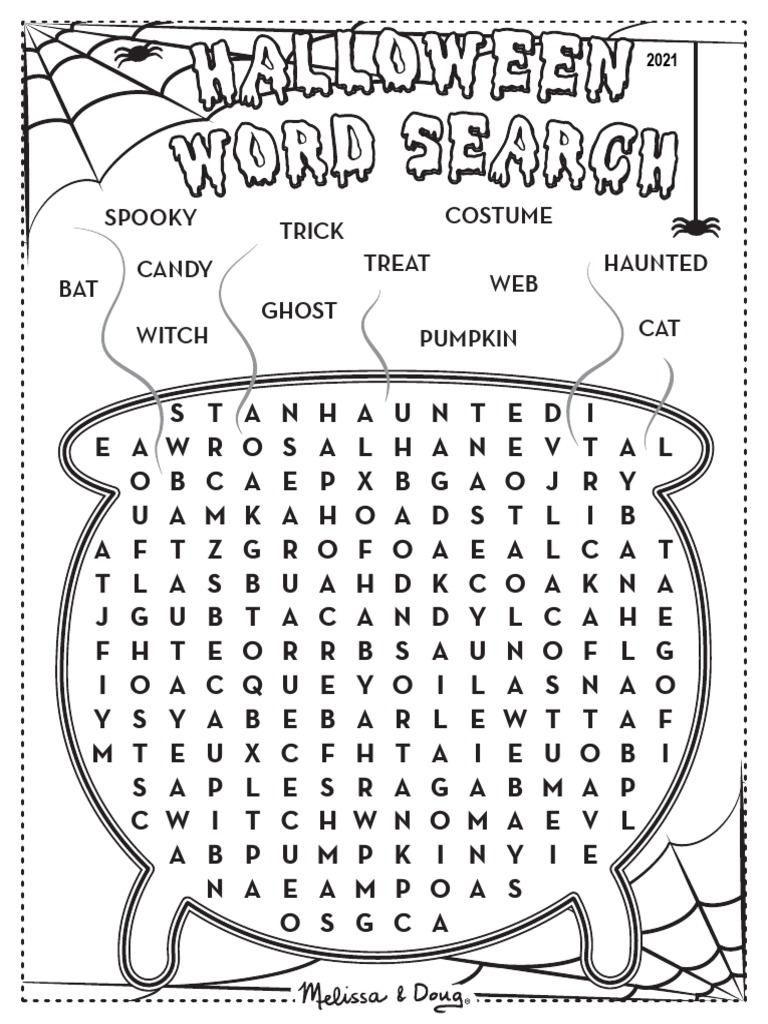 Printable Halloween Activity Pages Word Search | PDF