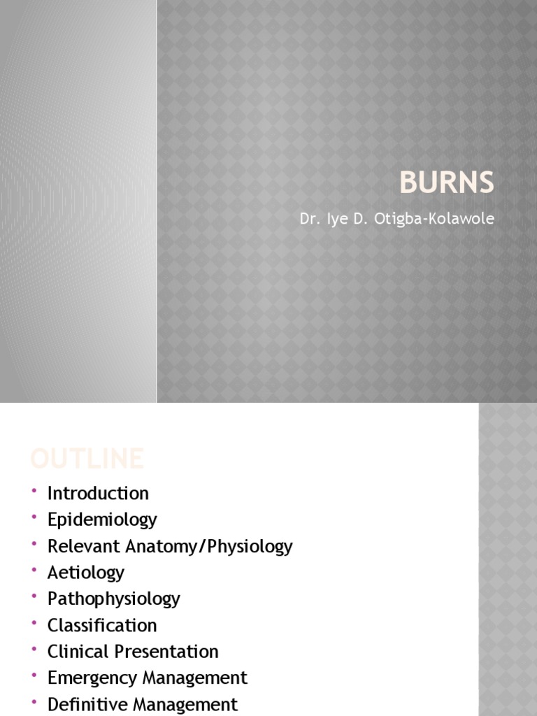 Burns Lecture | PDF | Burn | Clinical Medicine