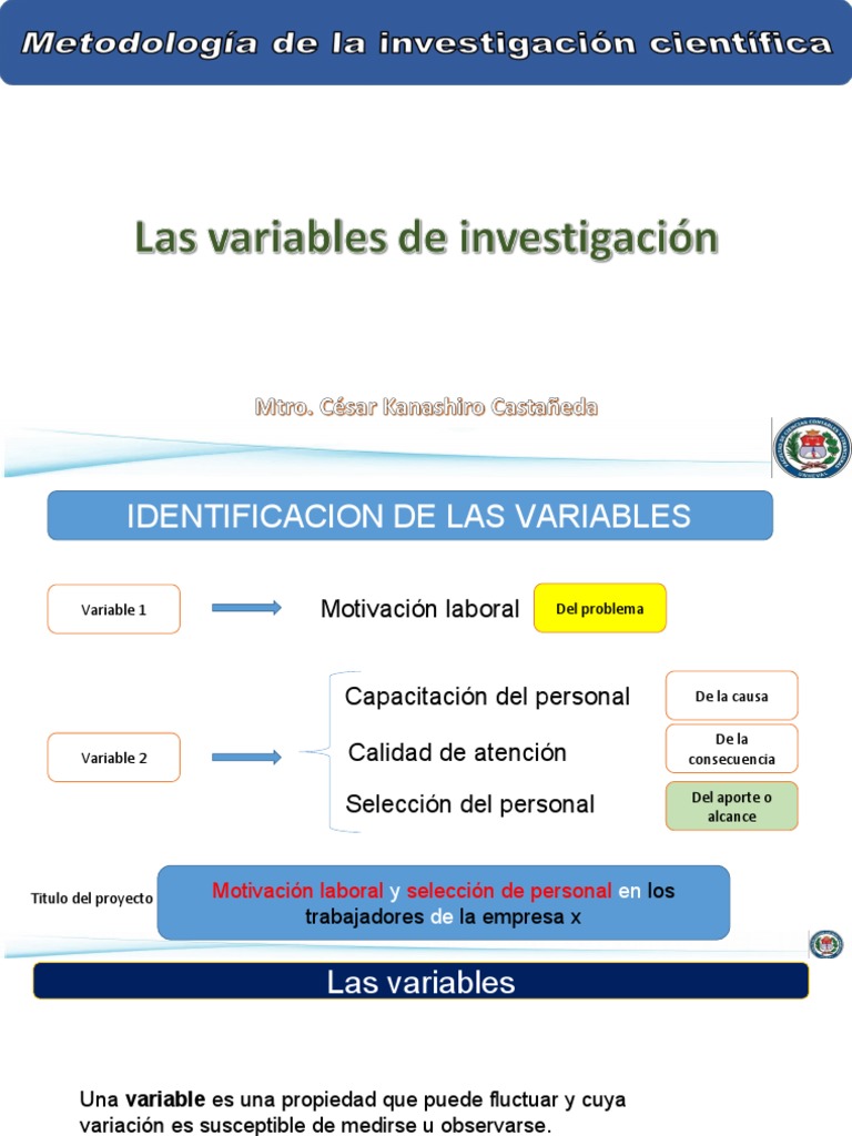 7 Las Variables de Investigación | PDF | Concepto | Teoría