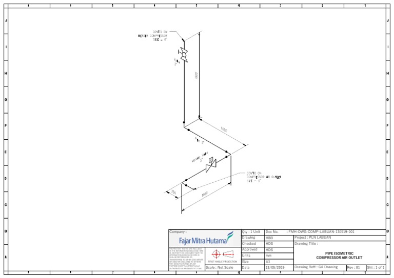 Compressor Air Outlet Isometric | PDF