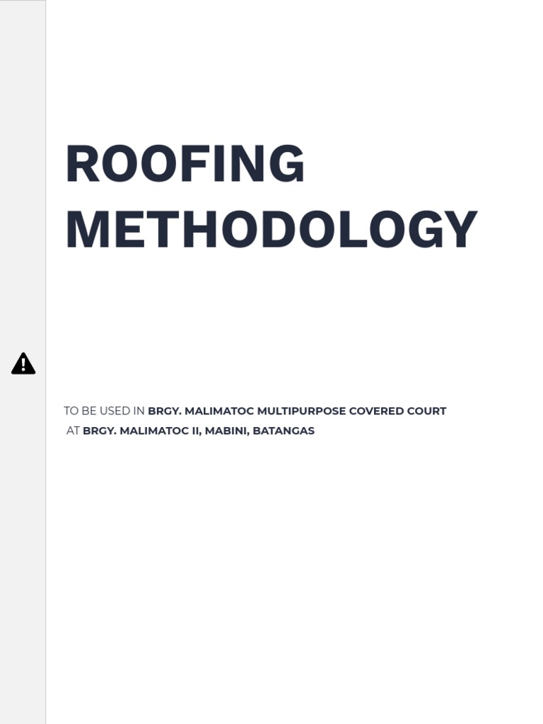 Roofing Methodology | PDF | Personal Protective Equipment | Scaffolding