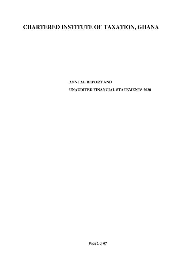 Annual Report and Unaudited Financial Statements 2020 | PDF | Financial ...