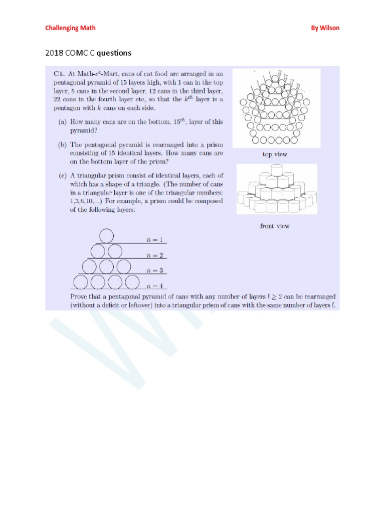 2018 COMC C Questions | PDF