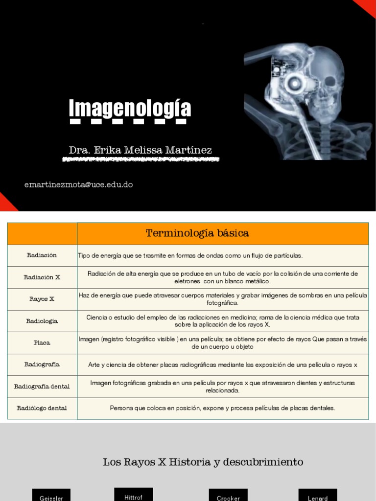 Presentacion 1 Imagenologia | PDF | Rayo X | Electrón