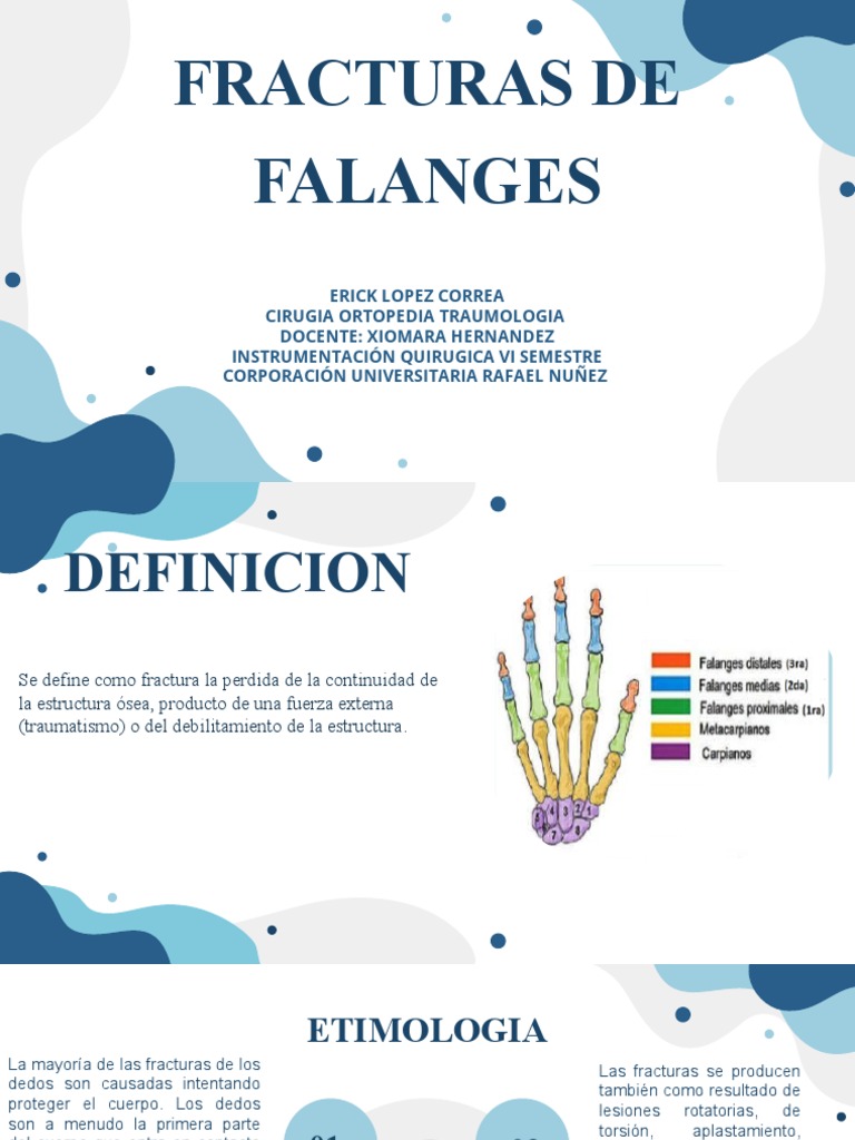 Fracturas de Falanges: Diagnóstico y Tratamiento | PDF | Fractura ...