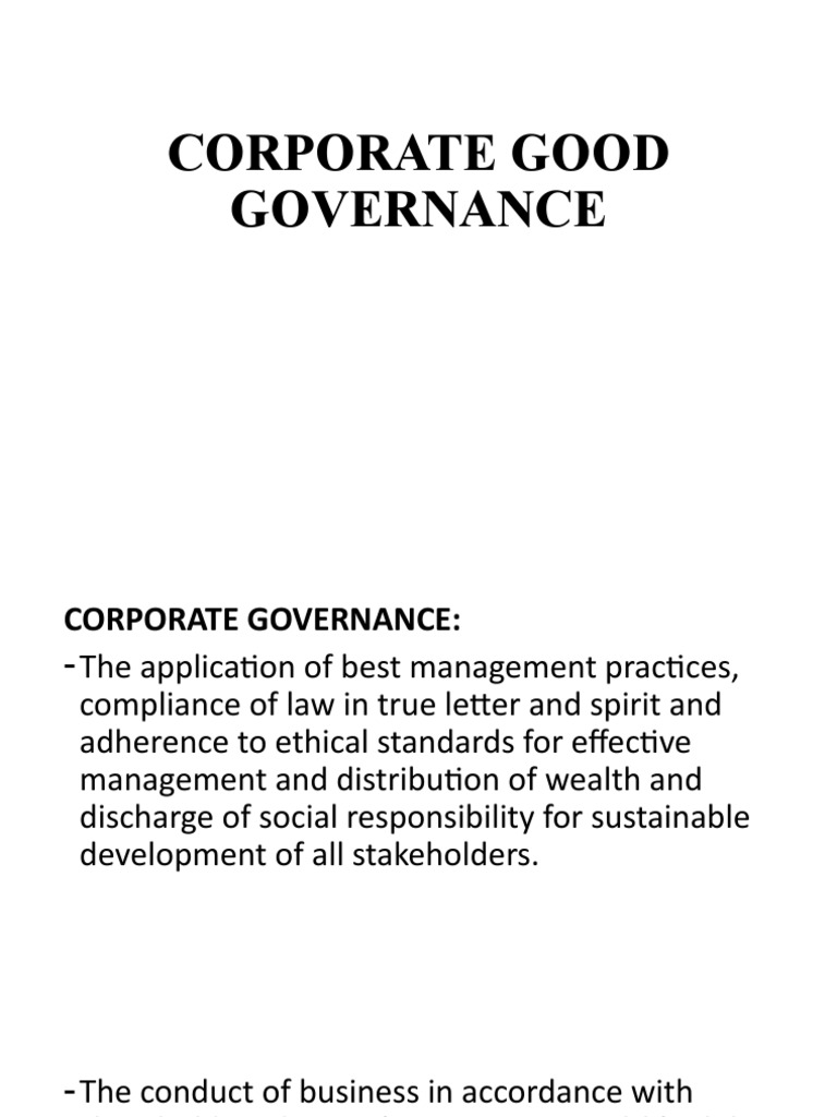 Corporate Governance | PDF | Corporate Governance | Governance
