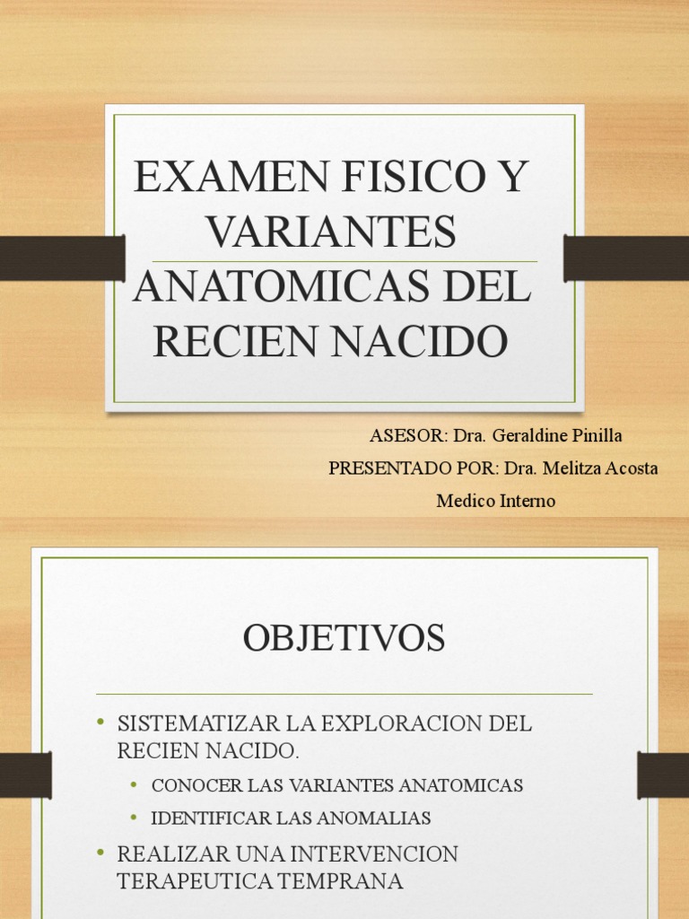 Examen Fisico y Variantes Anatomicas Del Recien Nacido | PDF | Infantes ...
