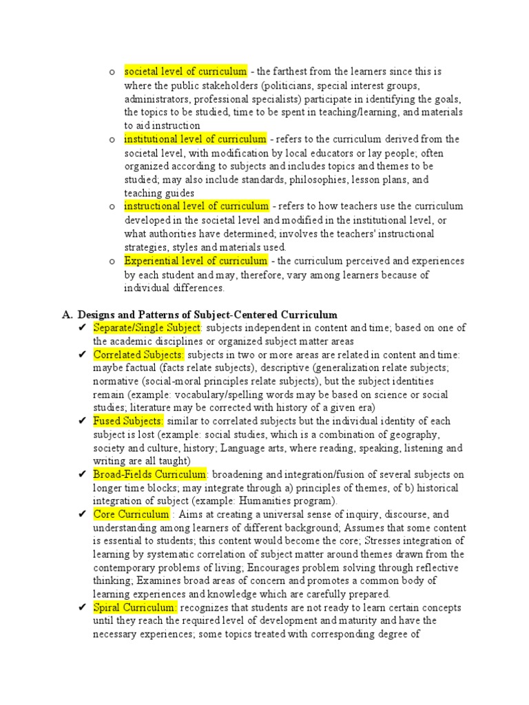 Understanding Societal Curriculum Levels | PDF | Curriculum ...