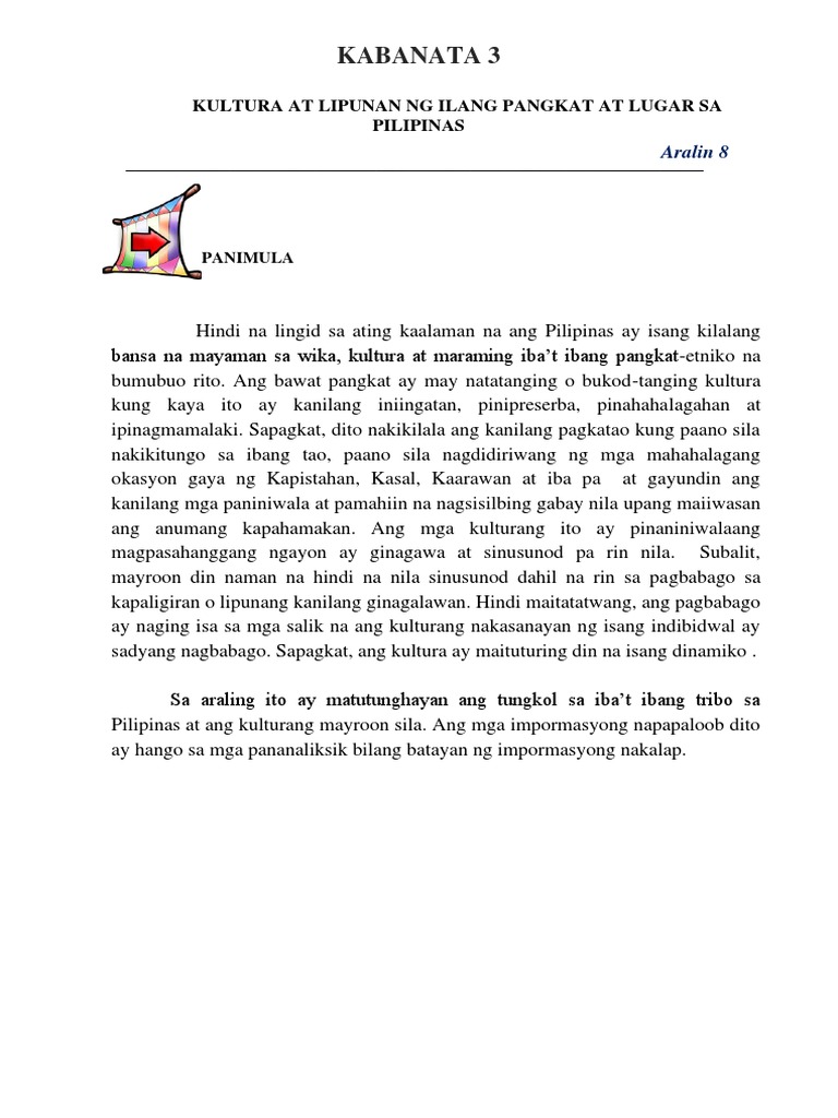 ANOTA - KISSIAH - KABANATA 3 Aralin 8 Aktibiti Fil. 101 | PDF