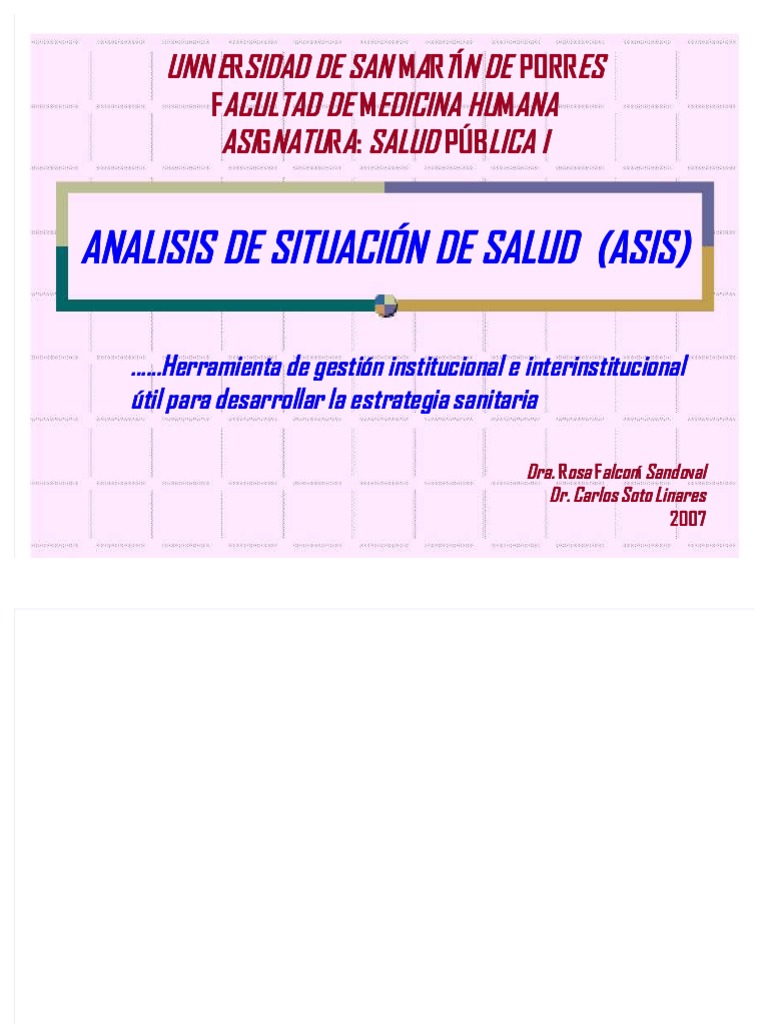 Asis Peru | PDF | Demografía | Epidemiología