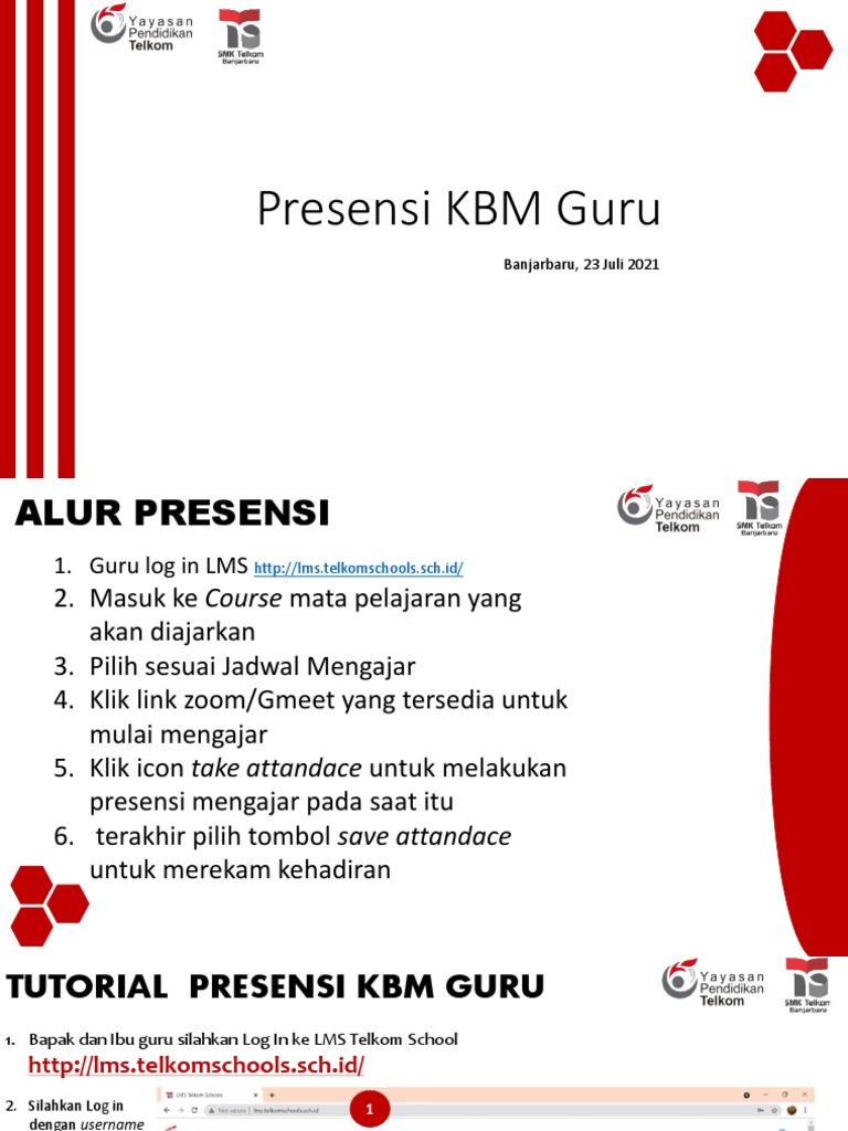 Tutorial Presensi Absen KBM Guru | PDF