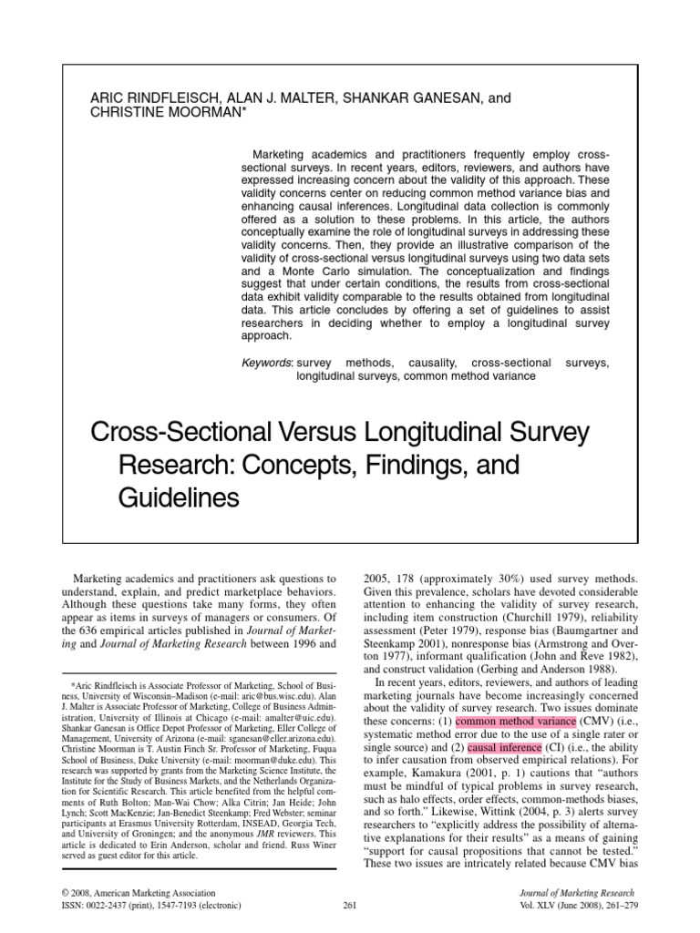 Cross-Sectional and Longitudinal Survey Research | PDF | Survey ...
