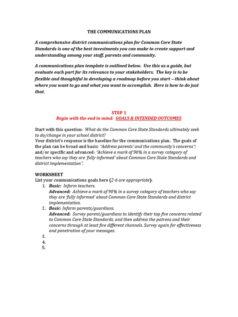 District Common Core Guide | PDF | Communication | Common Core State Standards Initiative