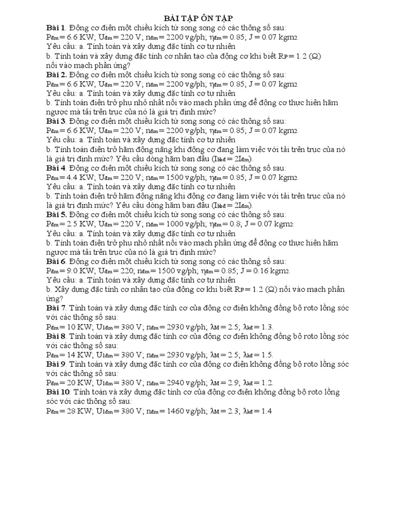 Bai Tap On Tap - CSTDD | PDF