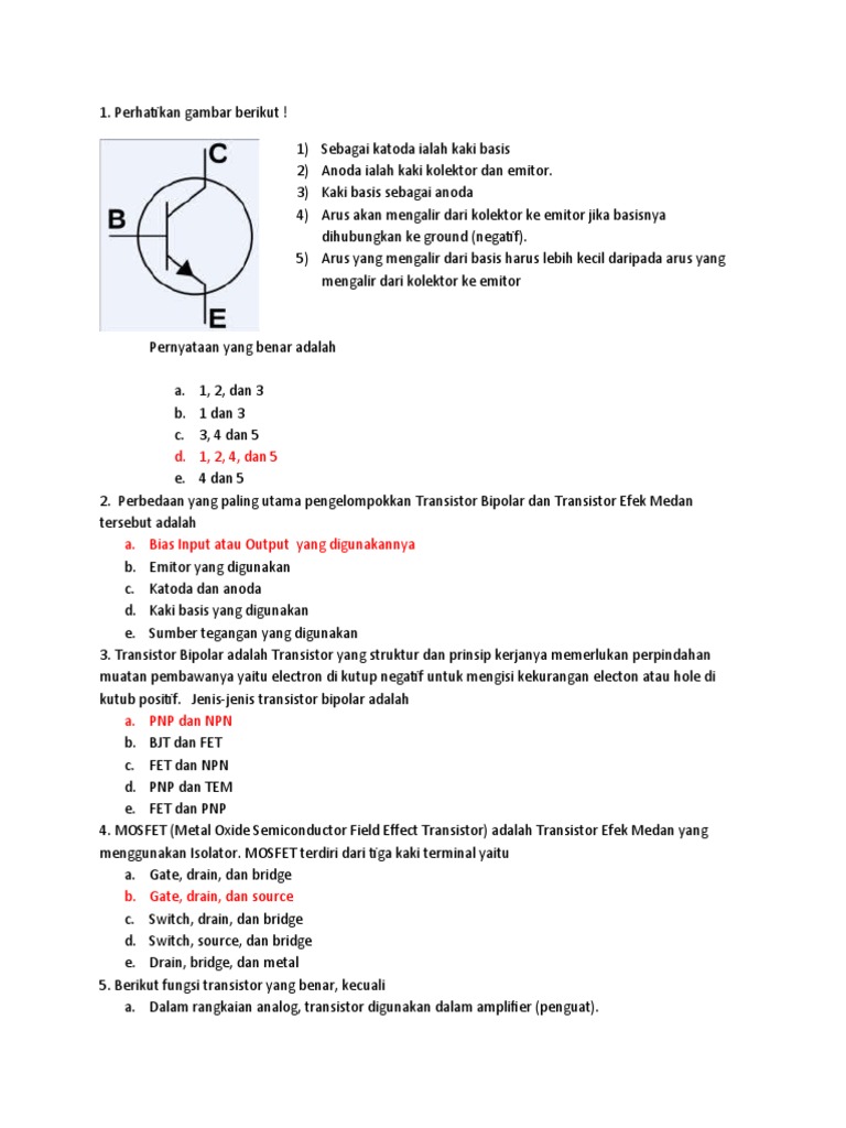 Transistor: Jenis dan Fungsi Dasar | PDF | Sains & Matematika
