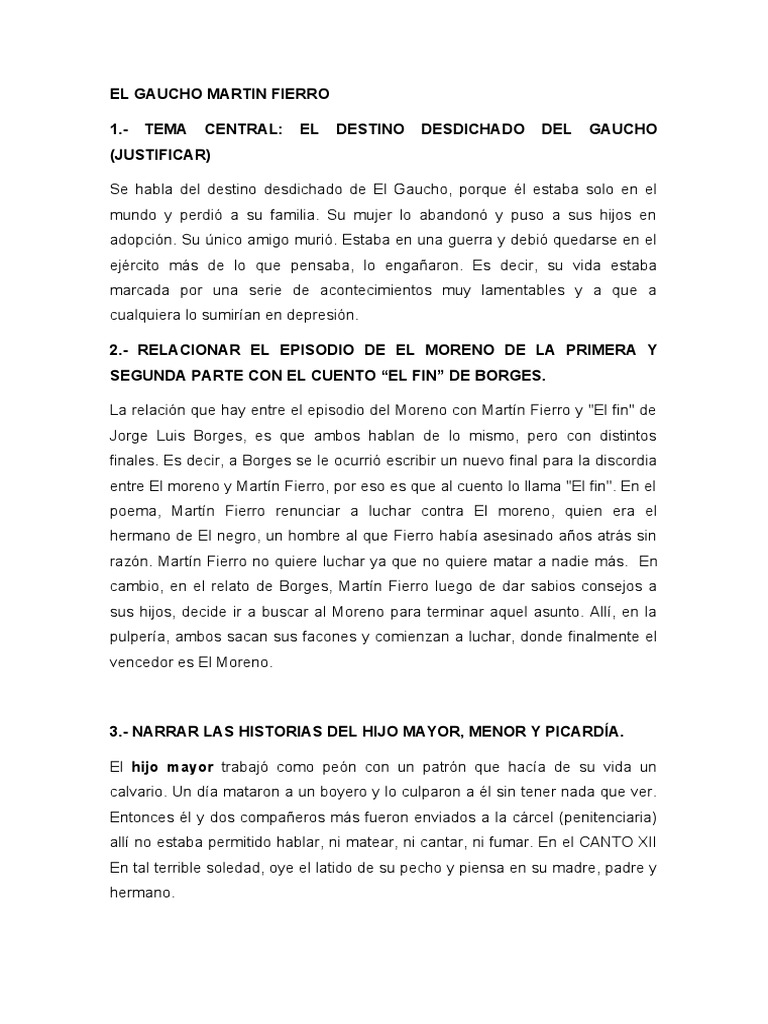 El Gaucho Martin Fierro 23-10 | PDF | Argentina