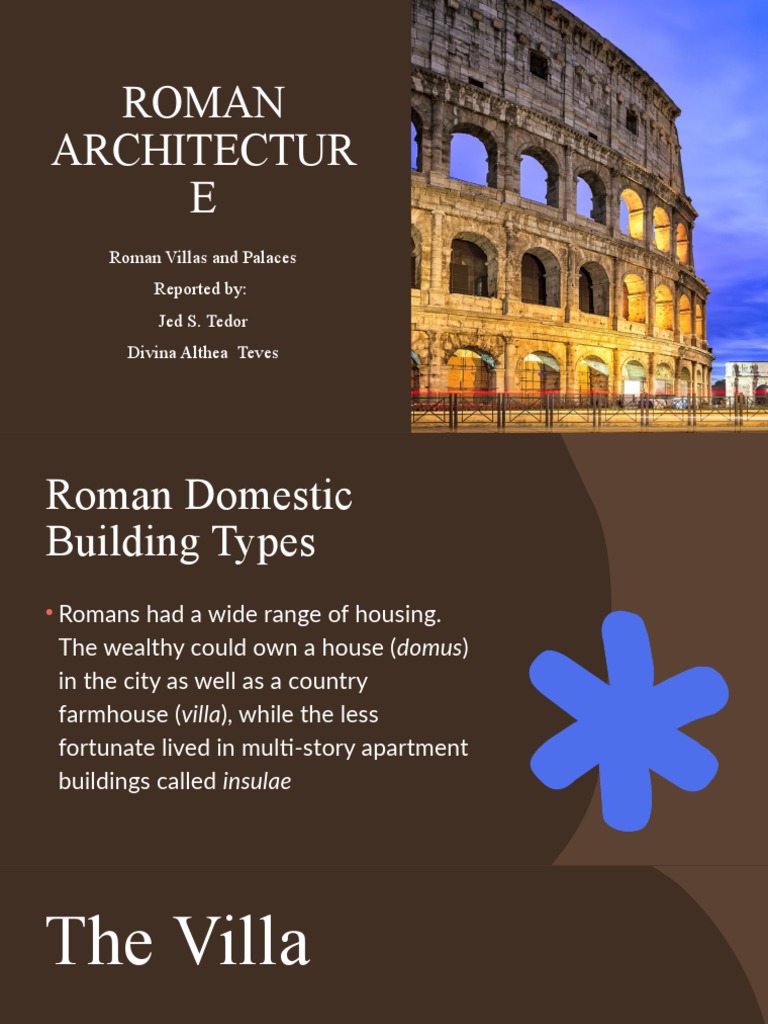 Roman Architecture - Villas and Palaces | PDF