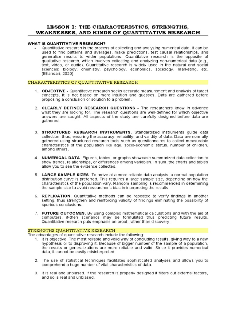 Lesson 1: The Characteristics, Strengths, Weaknesses, and Kinds of ...