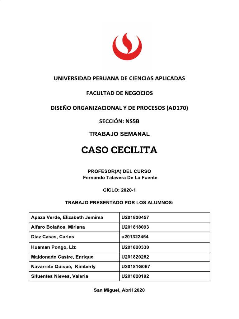 Manufactura Cecilita Resuelto | PDF