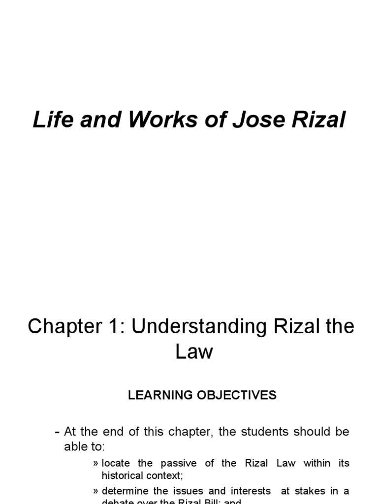 Life and Works of Jose Rizal | PDF | Bill (Law) | Government