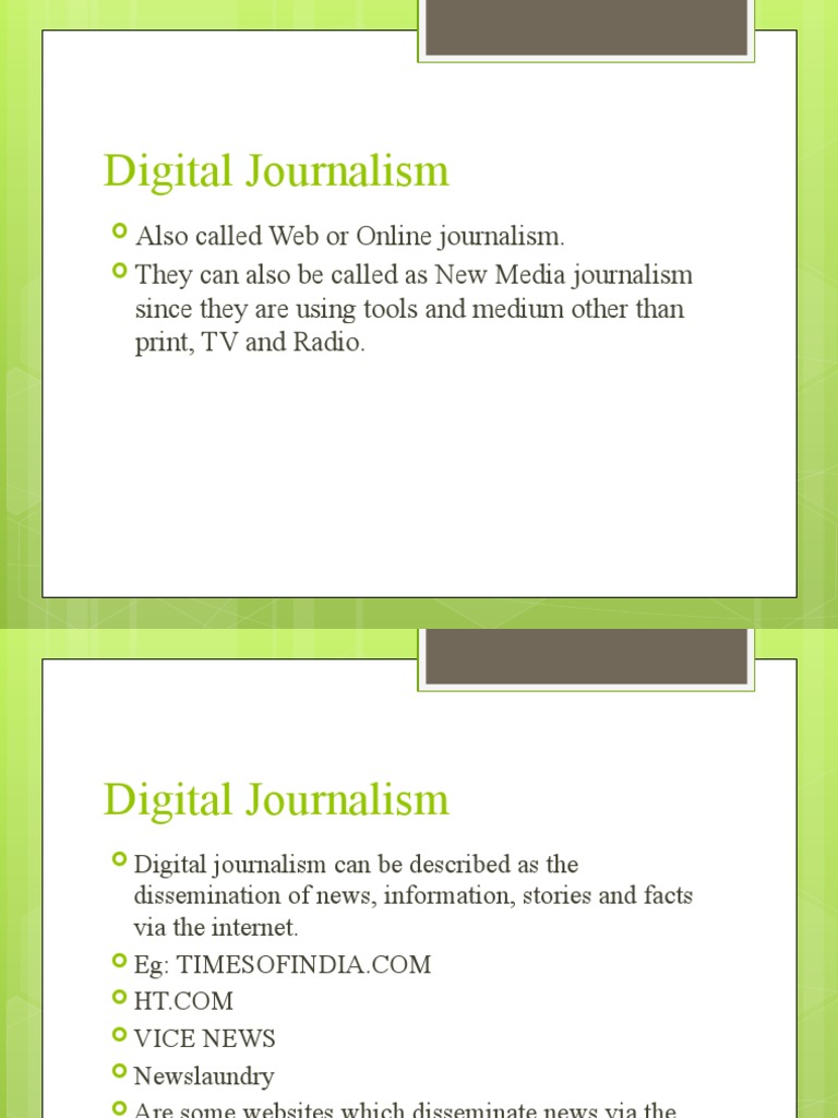 Digital Journalism Pdf Journalism News