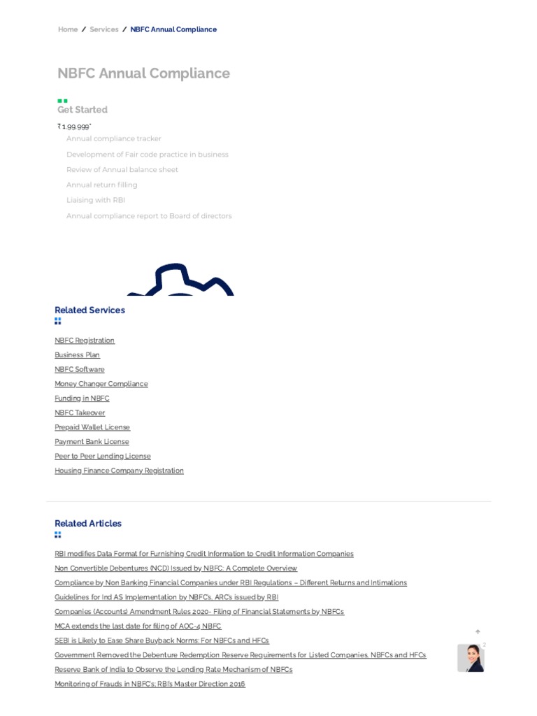 Checklist For NBFC Annual Compliance in India | PDF | Non Bank ...