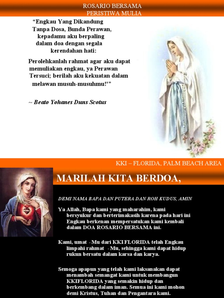 Doa Rosario P Mulia | PDF | Agama & Spiritualitas
