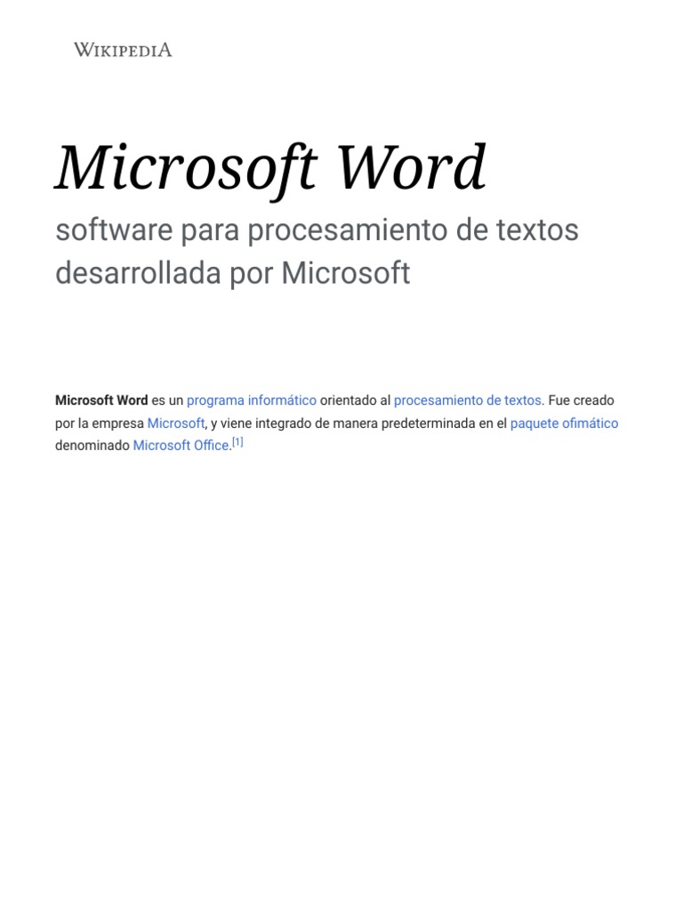 Microsoft Word - Wikipedia, La Enciclopedia Libre | PDF | Microsoft ...