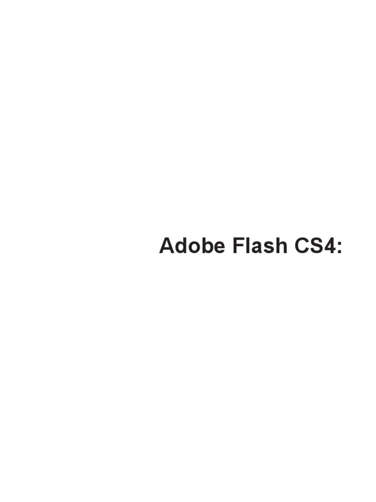 Flash cs4 | PDF