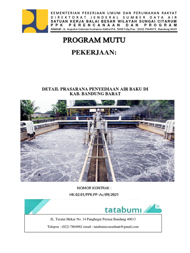 Lap. Program Mutu Air Baku KBB v13 | PDF
