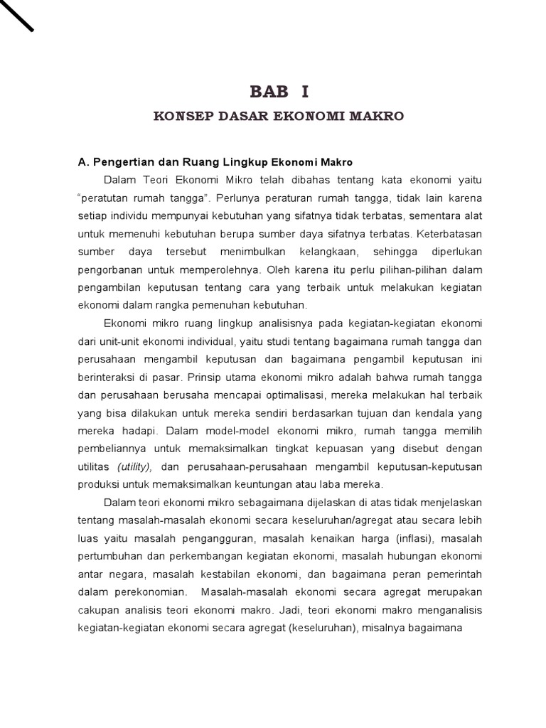 Teori Ekonomi Makro 1 | PDF