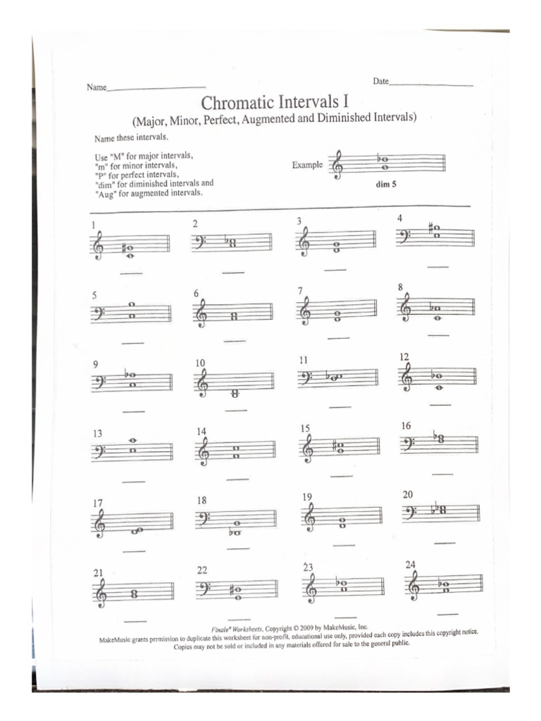 Chromatic Intervals I | PDF